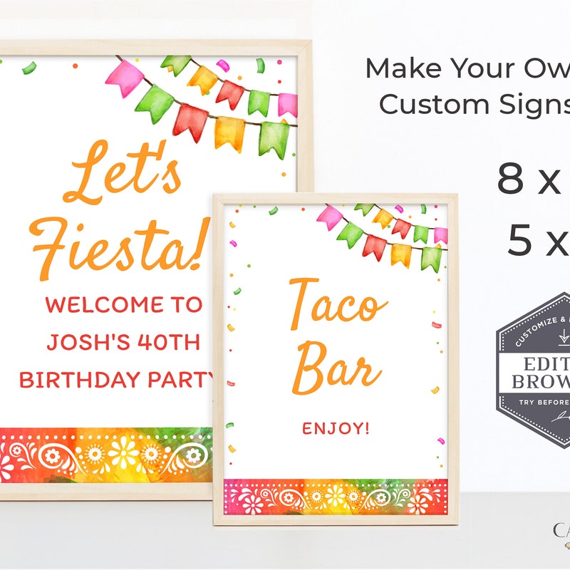 Fiesta Signage - Etsy