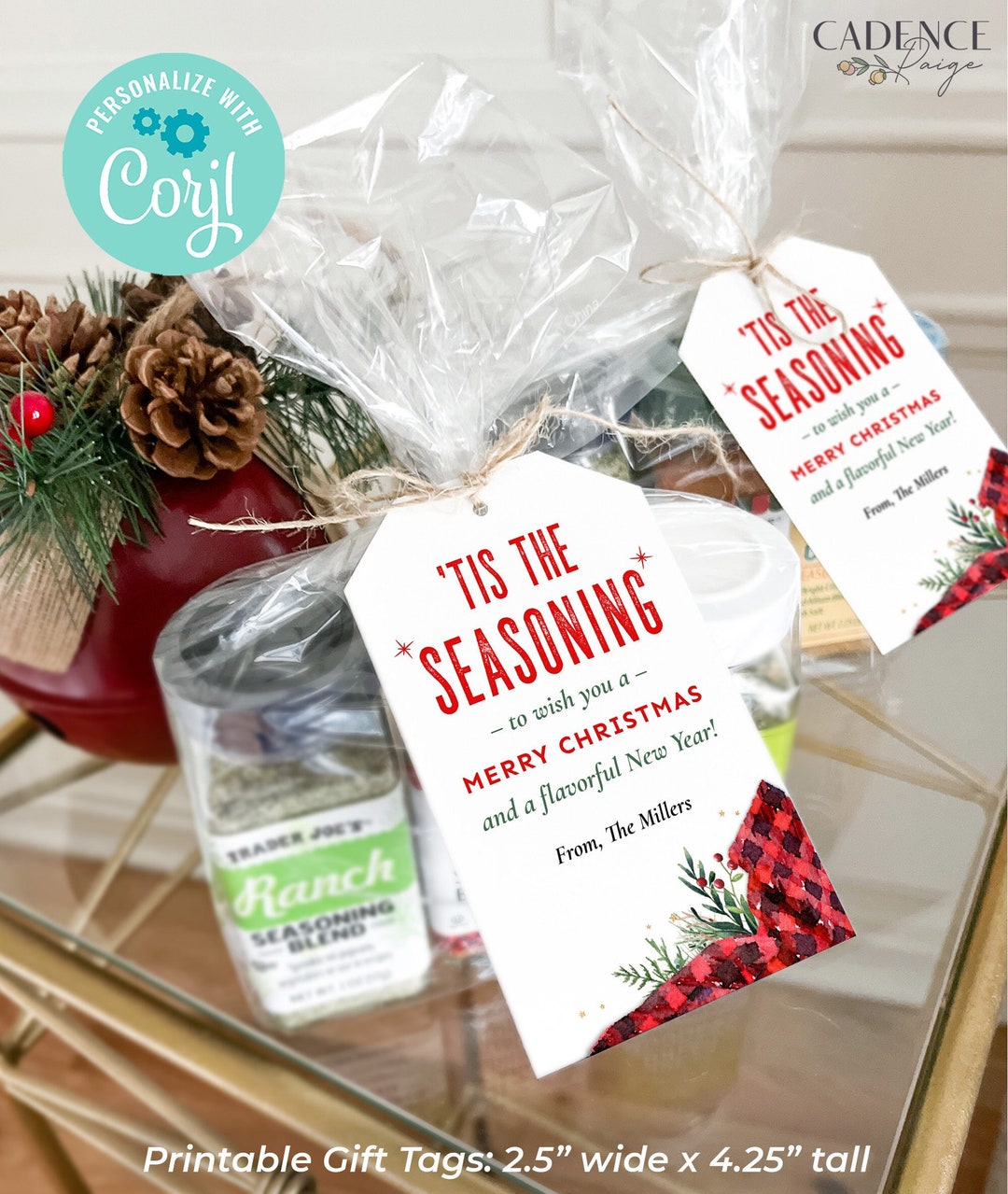 Seasoning Gift Tag, Spice Gift Tag, Homemade Spice Gift Tags, Food Gift ...