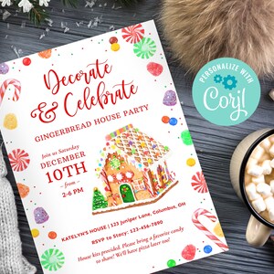Gingerbread House Party Invitation, Fun Holiday Party Invitation for ...