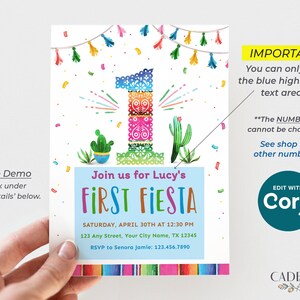 First Birthday Party Invitation for First Fiesta Invitation for 1st ...