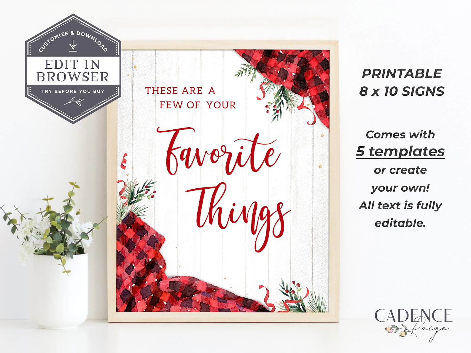 Favorite Things Party Signs Favorite Things Party Decor 8 X - Etsy