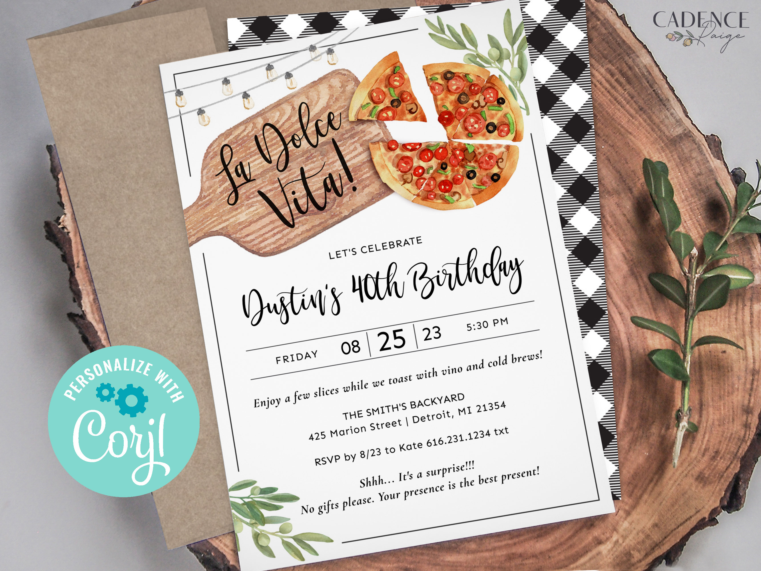 Pizza Party Invitation Wording