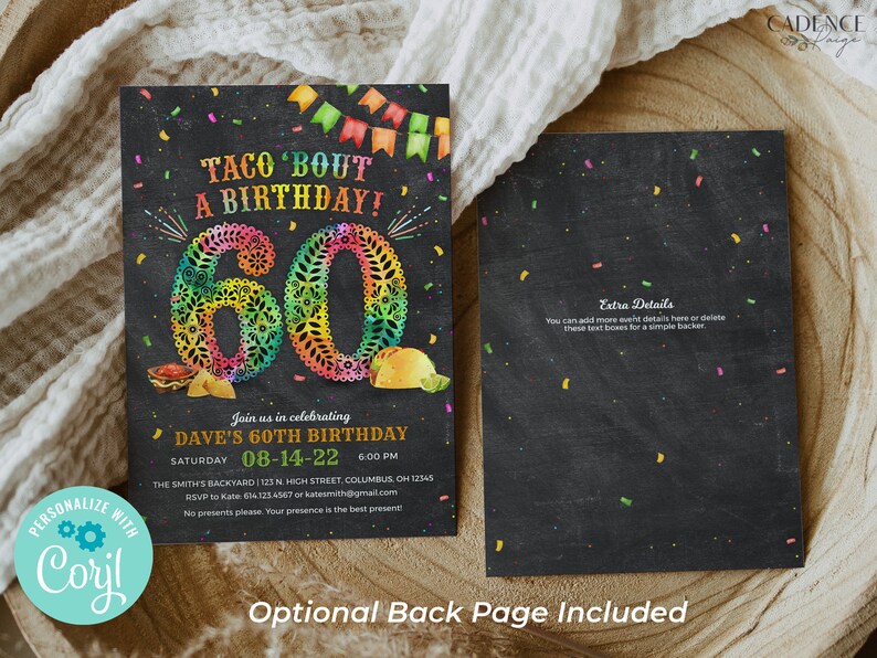 60th Birthday Party Invitation, 60th Fiesta Invite for a Man, Look Who ...