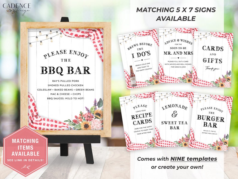BBQ Recipe Cards I Do BBQ Recipe Cards Matching Bbq Recipe - Etsy