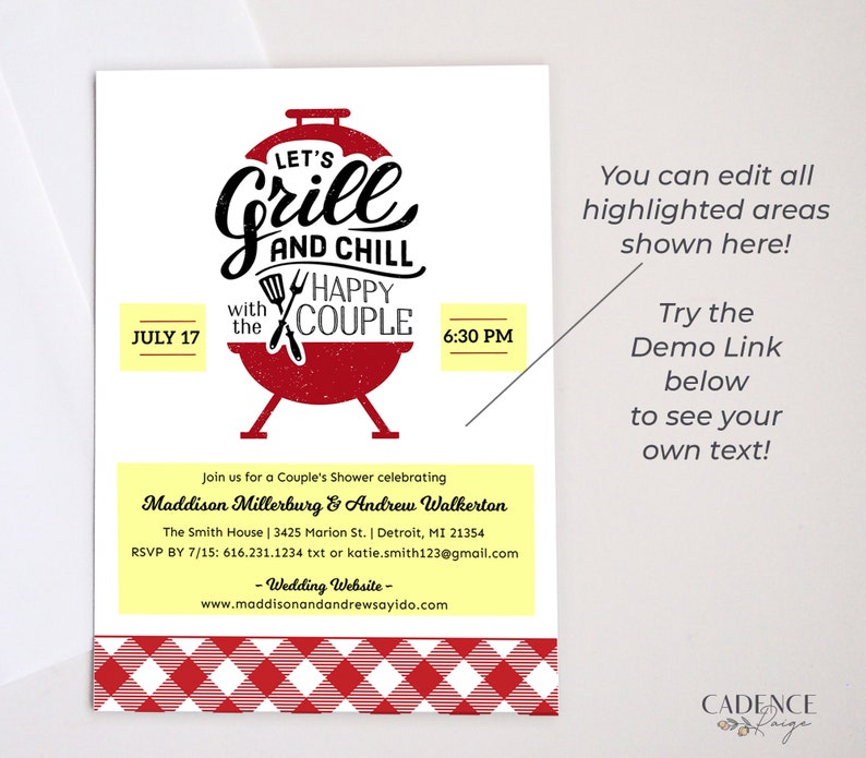 BBQ Wedding Shower Invitation, I Do BBQ Invitation, Grill and Chill ...