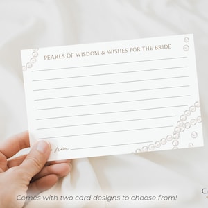 Pearls and Prosecco Advice Cards, Pearls of Wisdom and Wishes Cards ...
