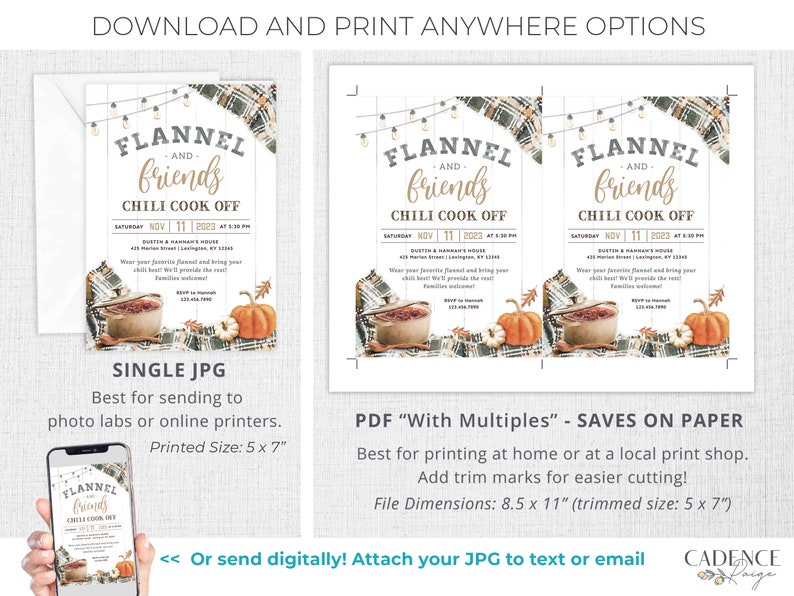 Fall Chili Cook off Invitation, Chili Party, Friendsgiving Invitation ...