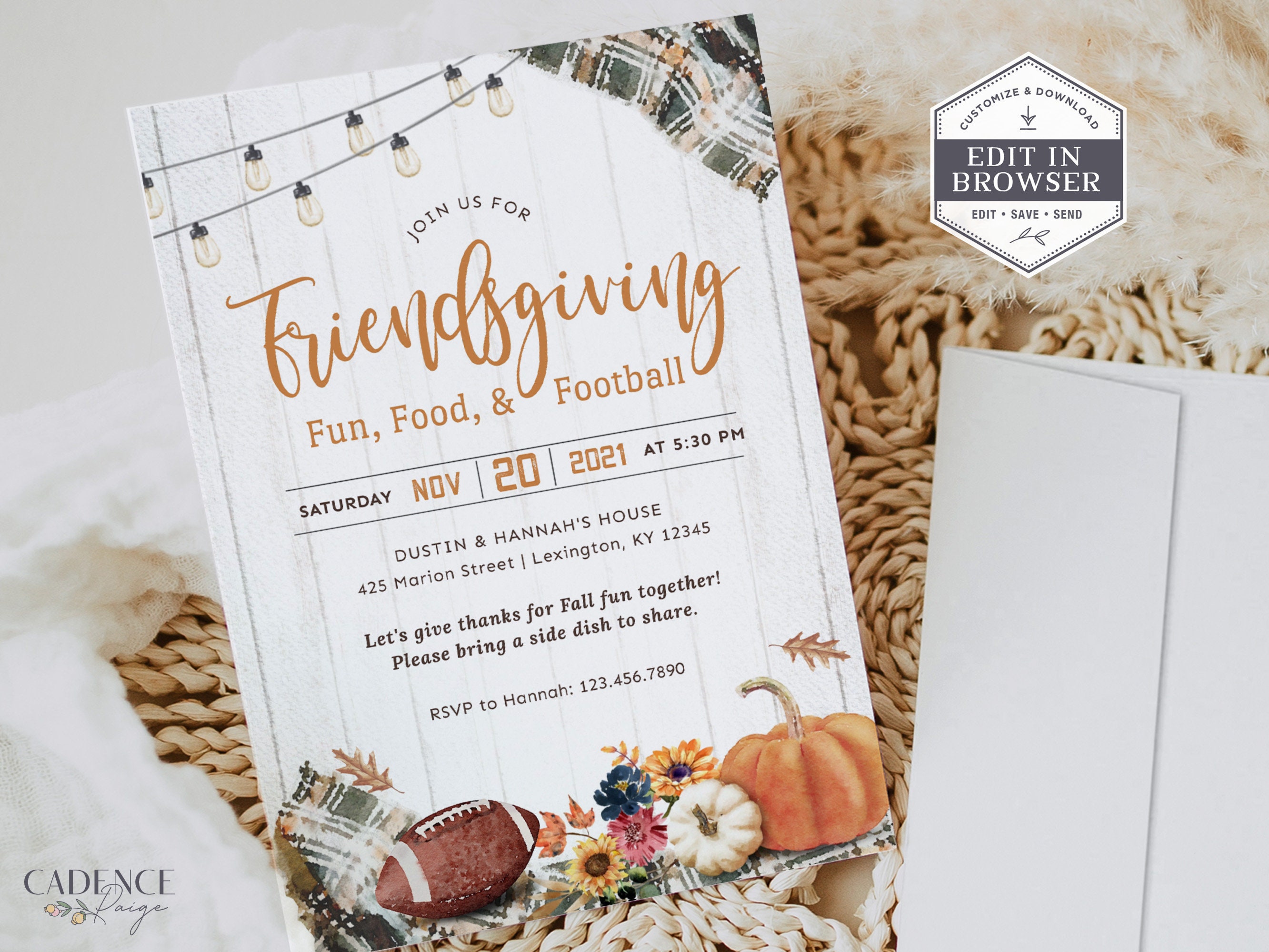 Friendsgiving Invitation Wording