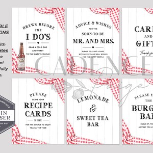 BBQ Shower Signs, BBQ Food Signs, I Do BBQ Table Signs, 8 X 10 Bbq ...