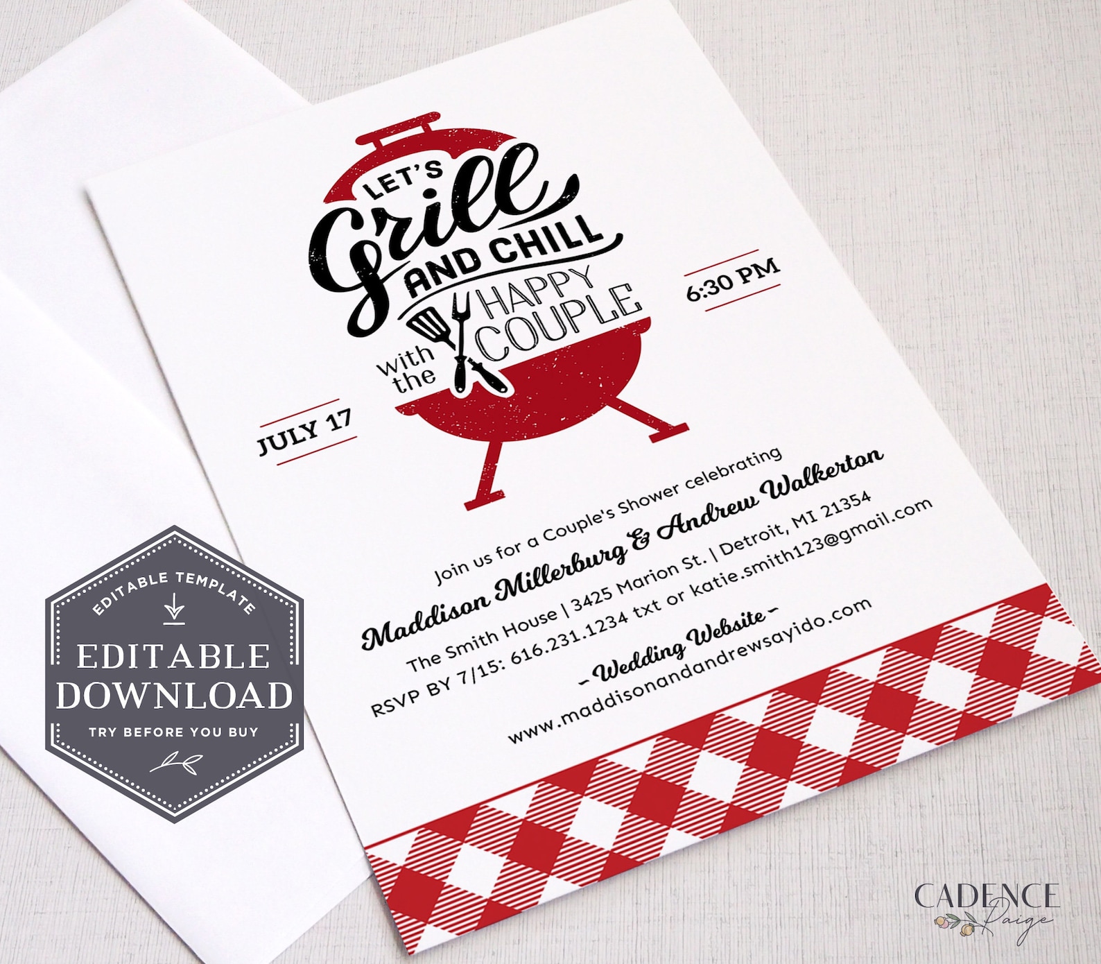 BBQ Wedding Shower Invitation, I Do BBQ Invitation, Grill and Chill ...