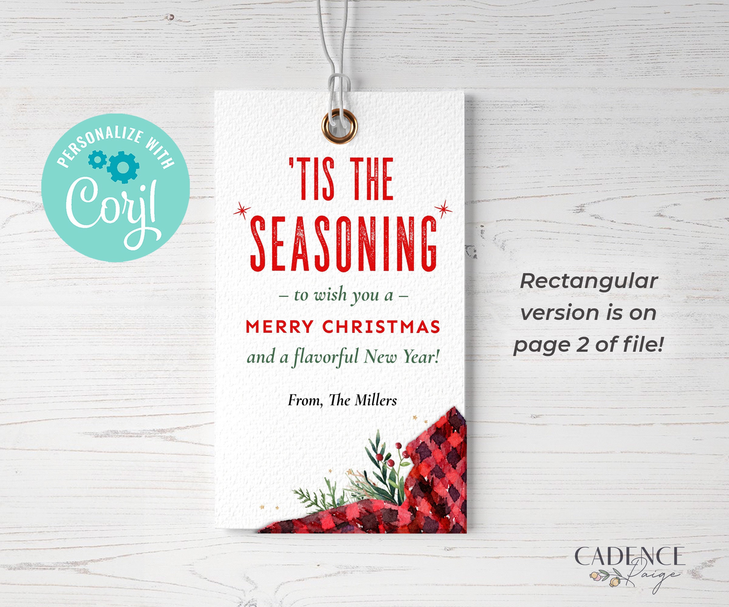 Seasoning Gift Tag, Spice Gift Tag, Homemade Spice Gift Tags, Food Gift ...