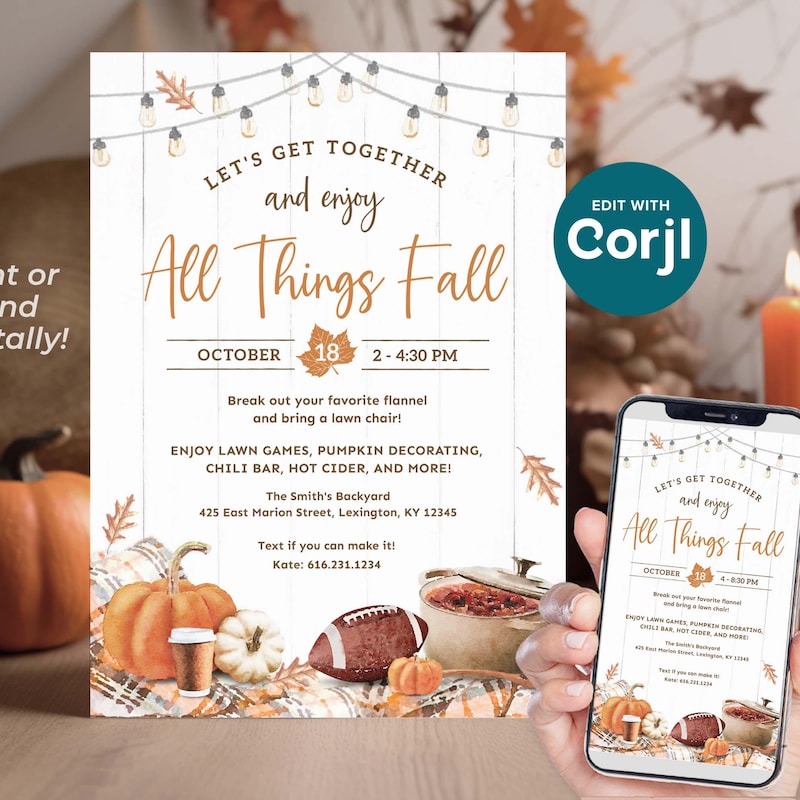 Fall Invitations - Etsy