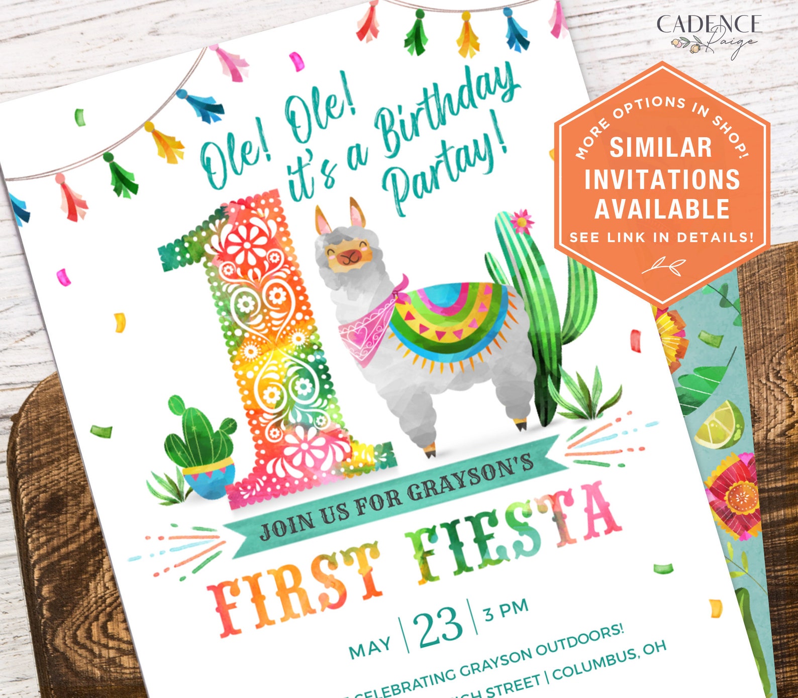 Taco First Birthday Fiesta First Birthday Invite Taco | Etsy