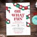 Oh What Fun Holiday Party Invitation, Christmas Open House Invitation ...