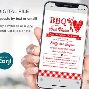 BBQ Couples Shower Invitation for I Do BBQ Backyard Wedding Shower ...