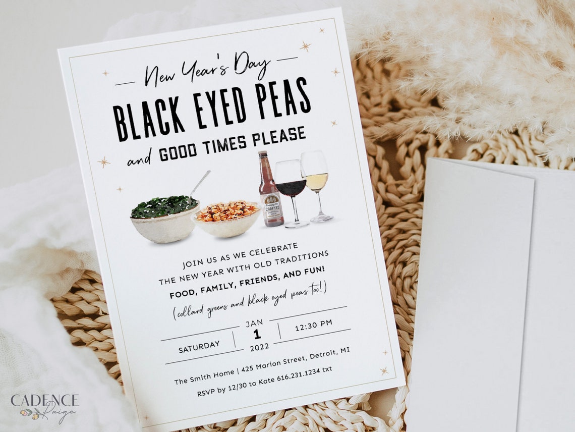 New Year's Day Invitation New Year's Day Dinner | Etsy