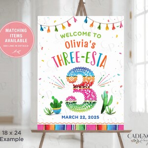 Custom Three-esta Birthday Coloring Page: Fiesta Party Activity ...