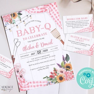 Pink Baby-q Shower Bundle, Pink Babyq Decorations, Girl Babyq Shower ...