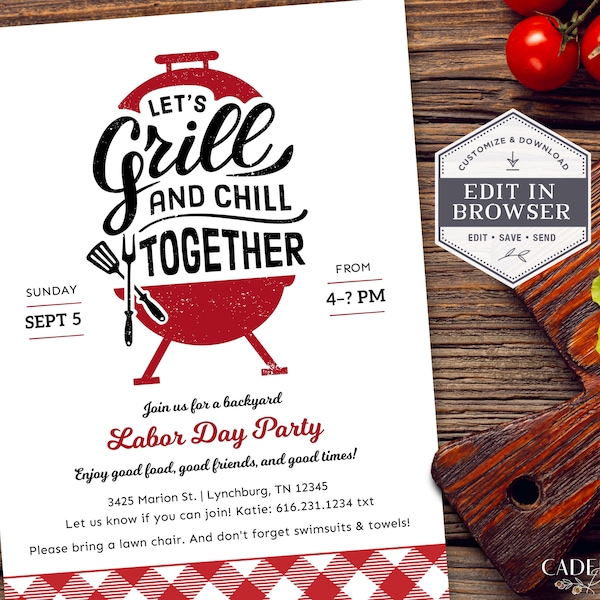 Cookout Invitation - Etsy