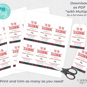 Spice Gift Tags, Homemade Spice Gift Tag, Seasoning Gift Tag, Food Gift ...