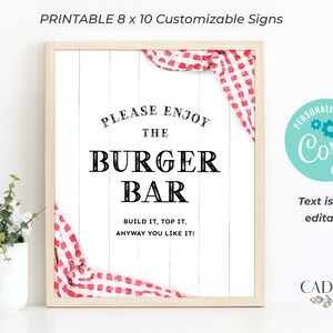BBQ Shower Signs, BBQ Food Signs, I Do BBQ Table Signs, 8 X 10 Bbq ...