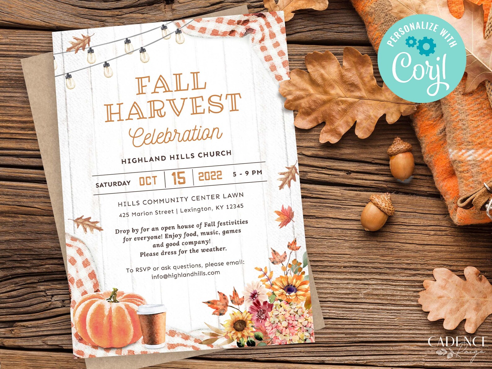 Fall Harvest Celebration Invitation Fall Fest Pumpkin Fest - Etsy
