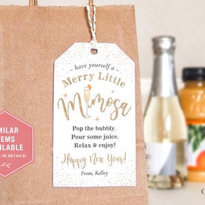 Happy New Year Gift Tag, Printable New Years Tag, Editable New Years ...