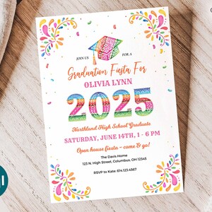 Graduation Party Fiesta Invitation for Mexican Theme Grad Party ...