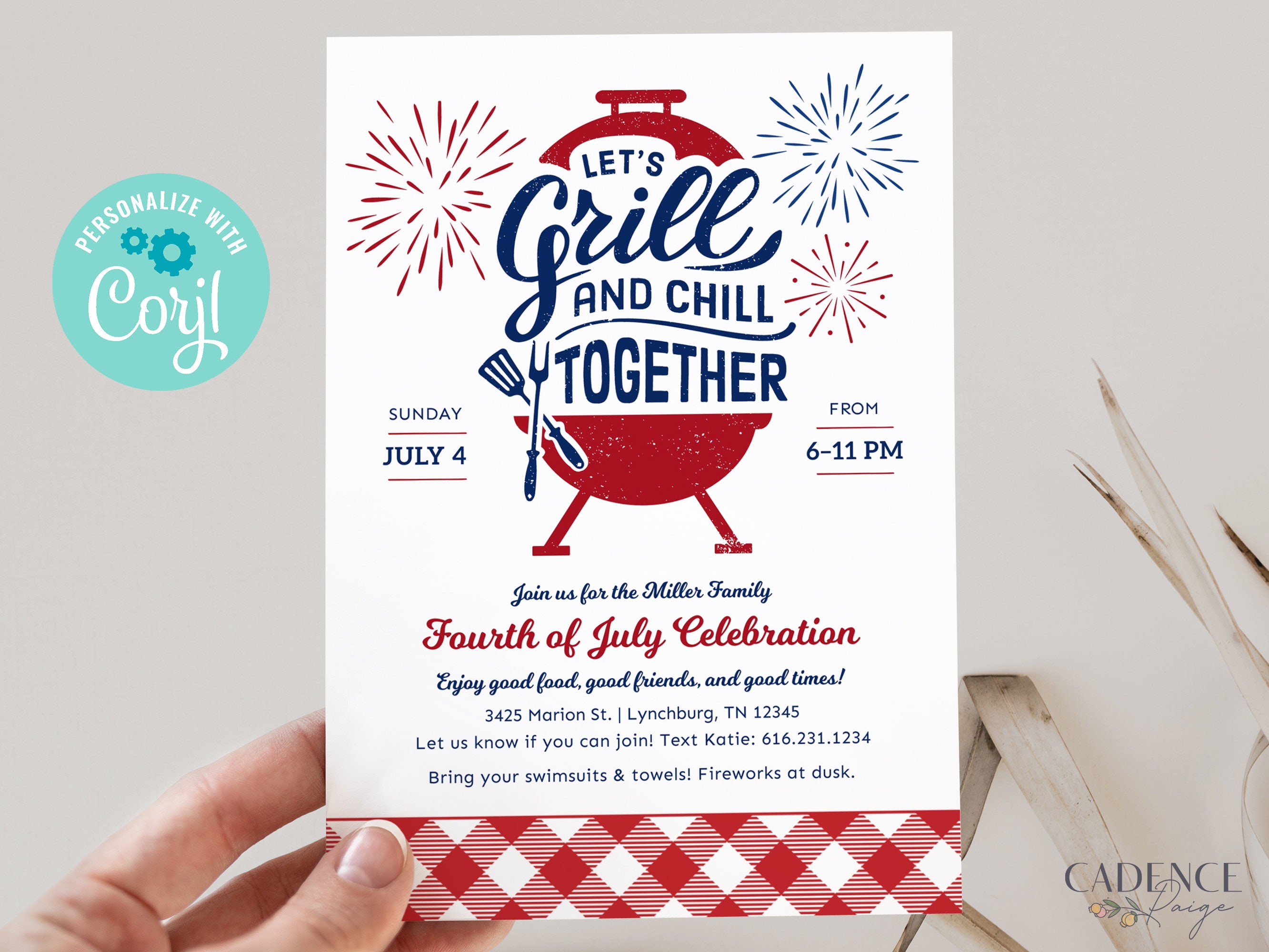 4th Of July Bbq Invitation 4th Of July Bbq Invitation