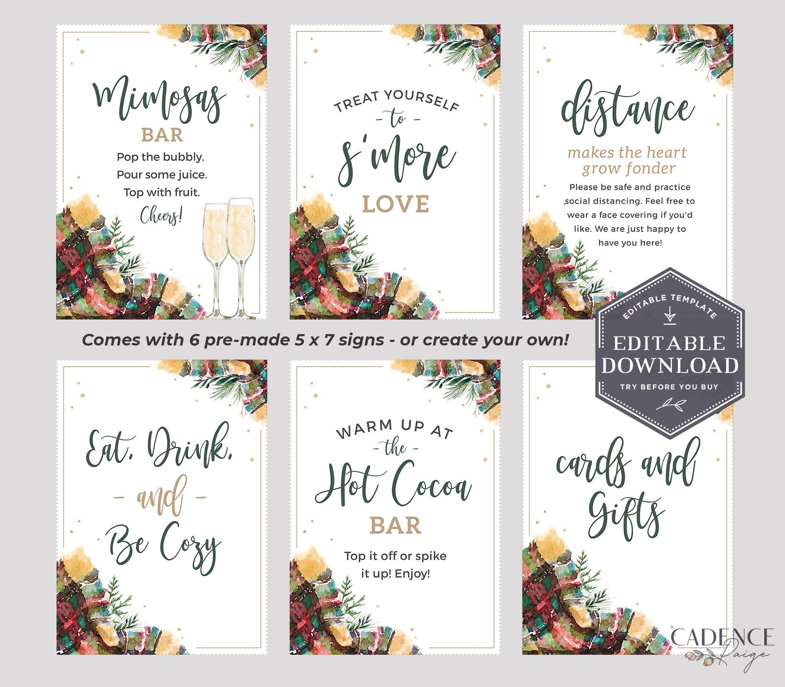 Flannel and Fizz Signs 5 X 7 Bridal Shower Signs Mimosa - Etsy