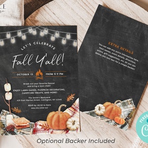 Fall Party Invitation, Fall Celebration, Fall Block Party Invitation ...