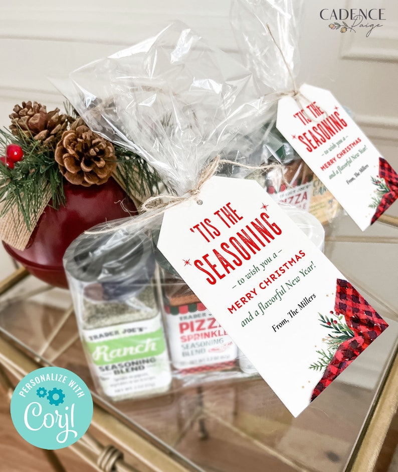 Seasoning Gift Tag, Spice Gift Tag, Homemade Spice Gift Tags, Food Gift ...