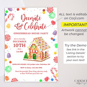 Gingerbread House Party Invitation, Fun Holiday Party Invitation for ...