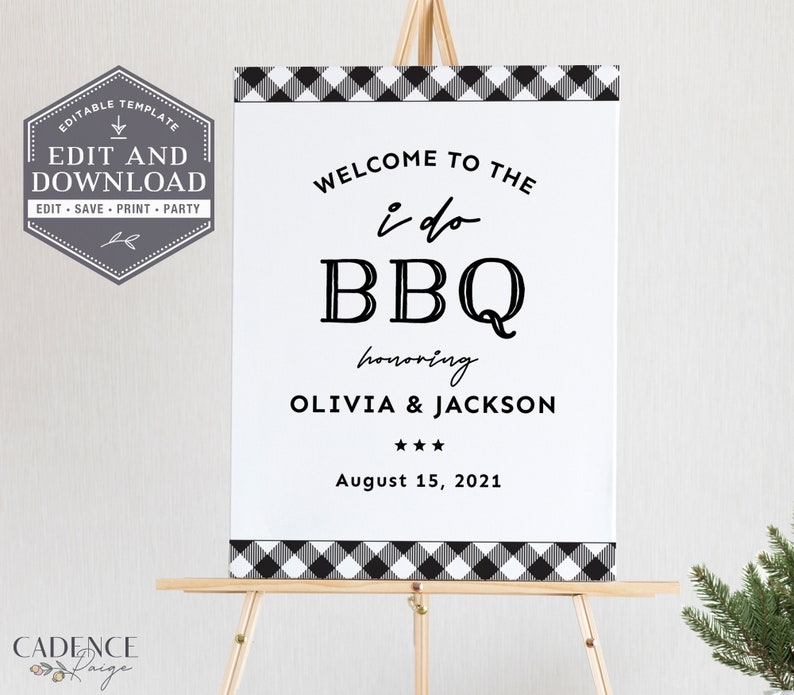 I Do BBQ Welcome Sign I Do BBQ Reception Sign Bbq Welcome - Etsy