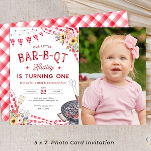 First Birthday BBQ Invitation, 1st Birthday BBQ Party Text Invitation ...