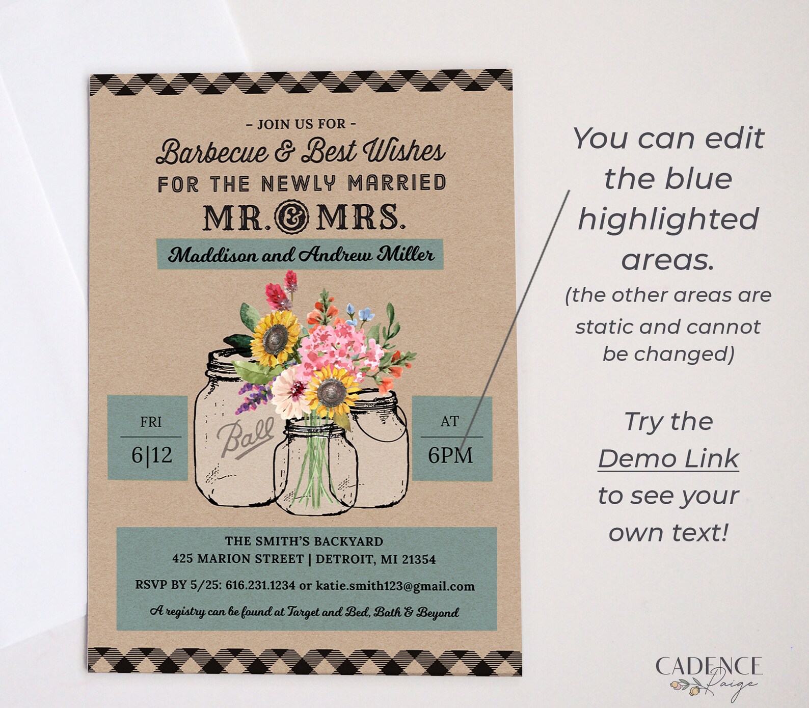 BBQ Wedding Reception I Do BBQ Invite Newlywed BBQ | Etsy