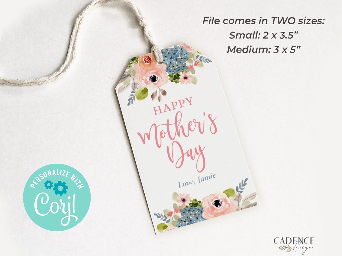 Mother's Day Gift Tags Printable Mother's Day Tags - Etsy