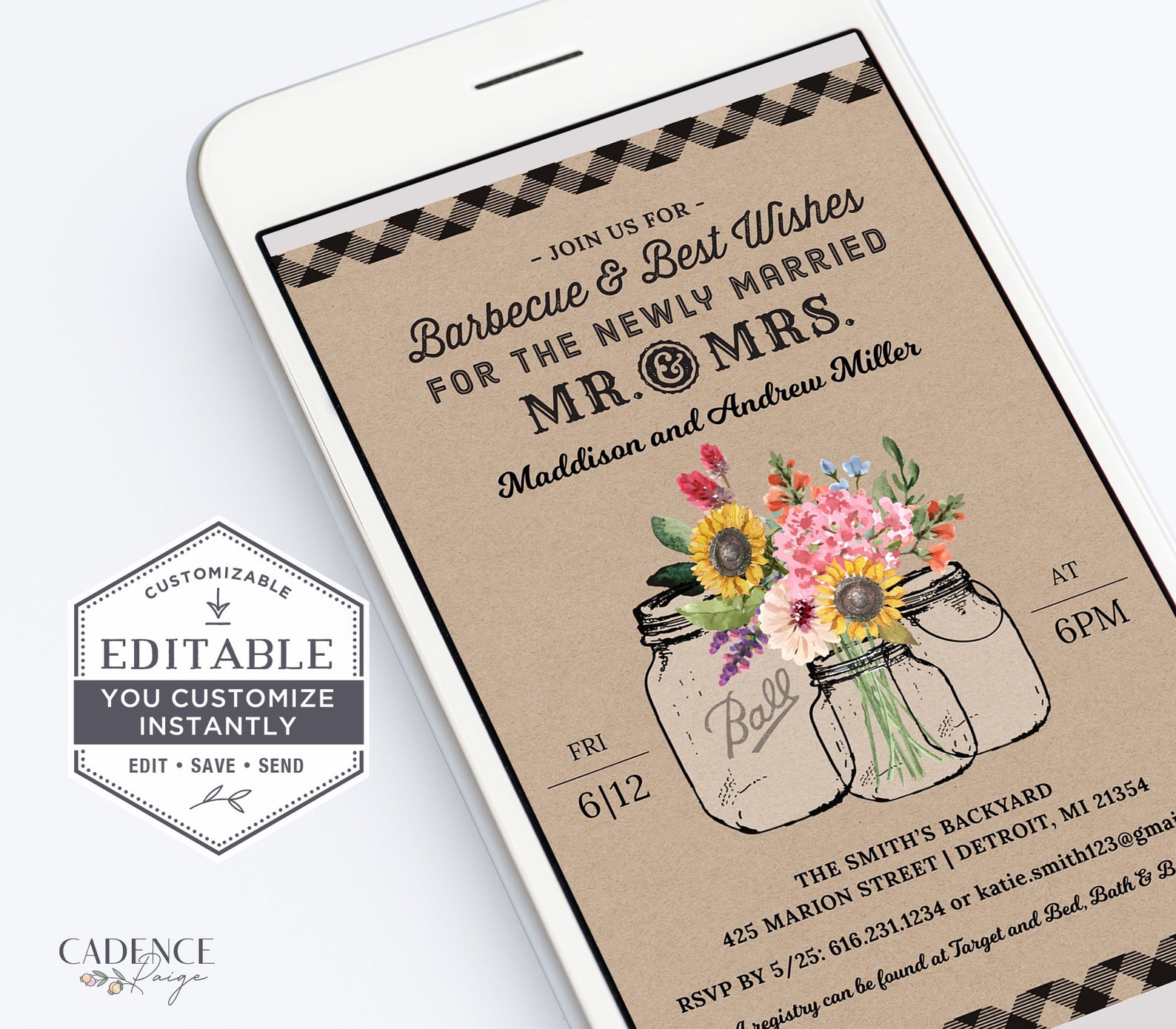 BBQ Wedding Reception I Do BBQ Invite Newlywed BBQ | Etsy
