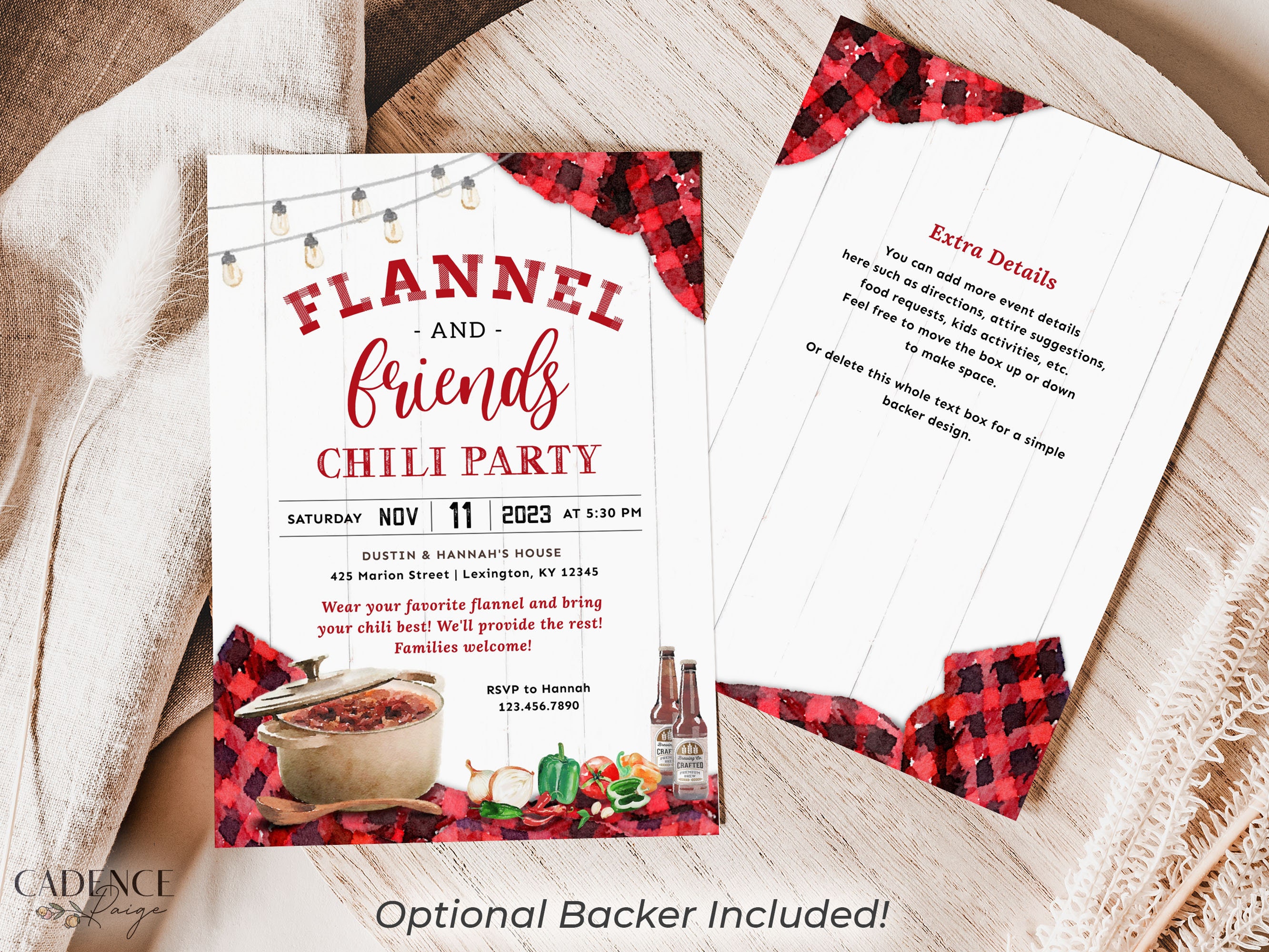 Chili Cook off Invitation, Chili Party, Chili Potluck Party Invitation ...