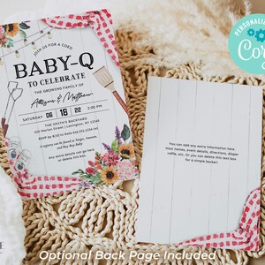Baby-q Shower Invitation Template, BBQ Baby Shower Invite, Couples Baby ...