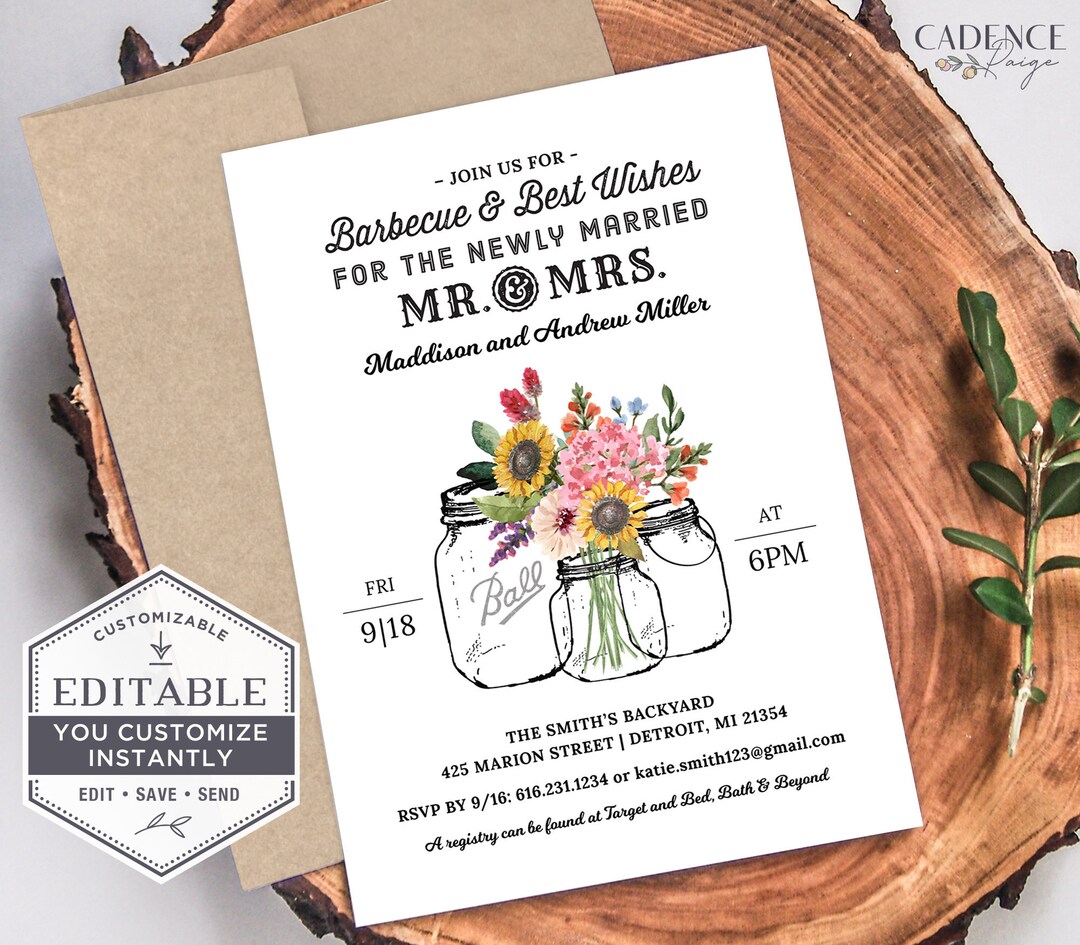 BBQ Wedding Reception, I Do BBQ Invite, BBQ Couples Shower, Southern ...
