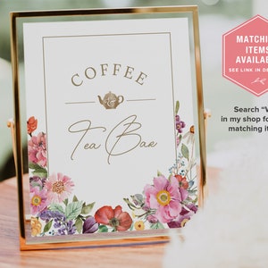 8 X 10 Gift Table Sign, Bridal Shower Tea Gift Table Sign, Printable ...