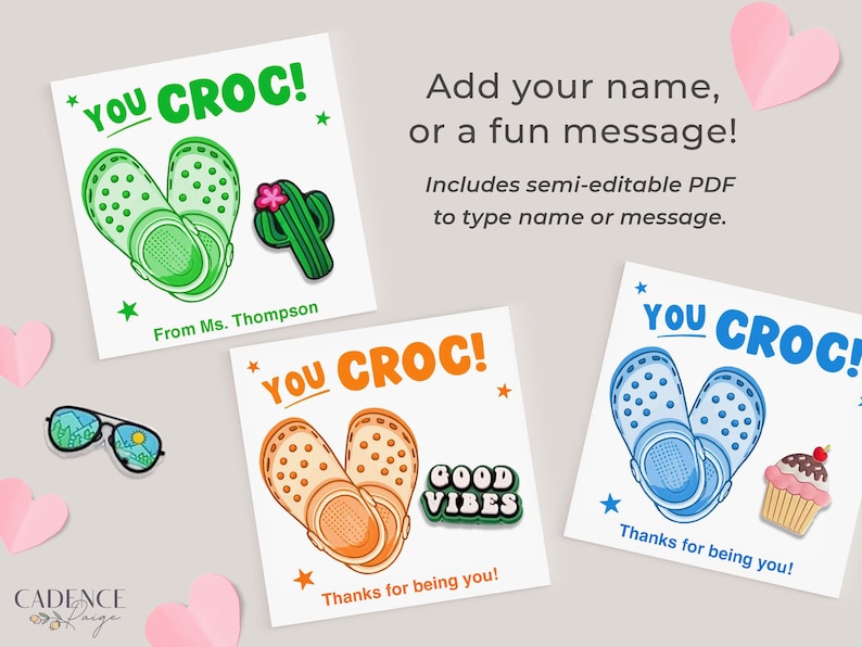 You Croc Student Gift Tag: Printable Teacher Reward (PDF Digital) - Etsy