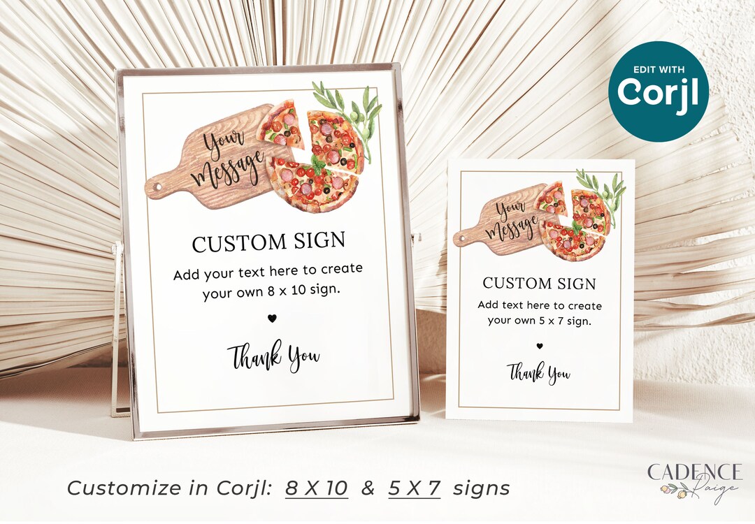 Printable Pizza Signs, Pizza Party Signs, Decor for Italian Themed ...