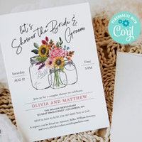 Minimalist Couples Shower Invitation, Modern Couples Shower Invite ...