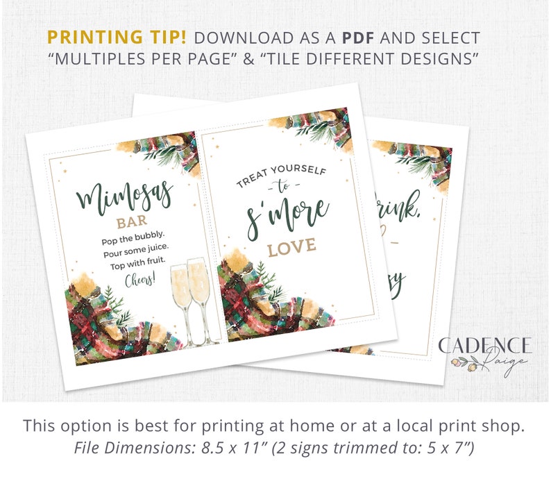 Flannel and Fizz Signs 5 X 7 Bridal Shower Signs Mimosa - Etsy