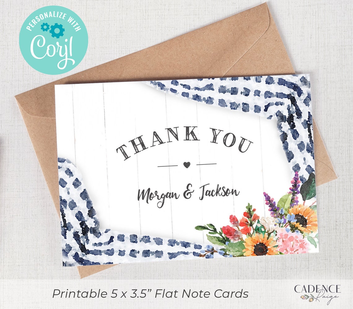 Navy I Do BBQ Thank You Notes BBQ Shower Thank You Notes - Etsy