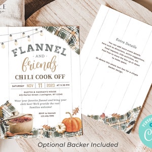 Fall Chili Cook off Invitation, Chili Party, Friendsgiving Invitation ...