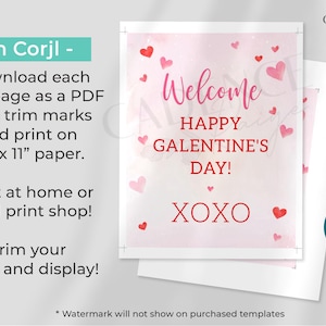 Galentine's Day Party Signs, Printable Valentine's Day Party Decor ...