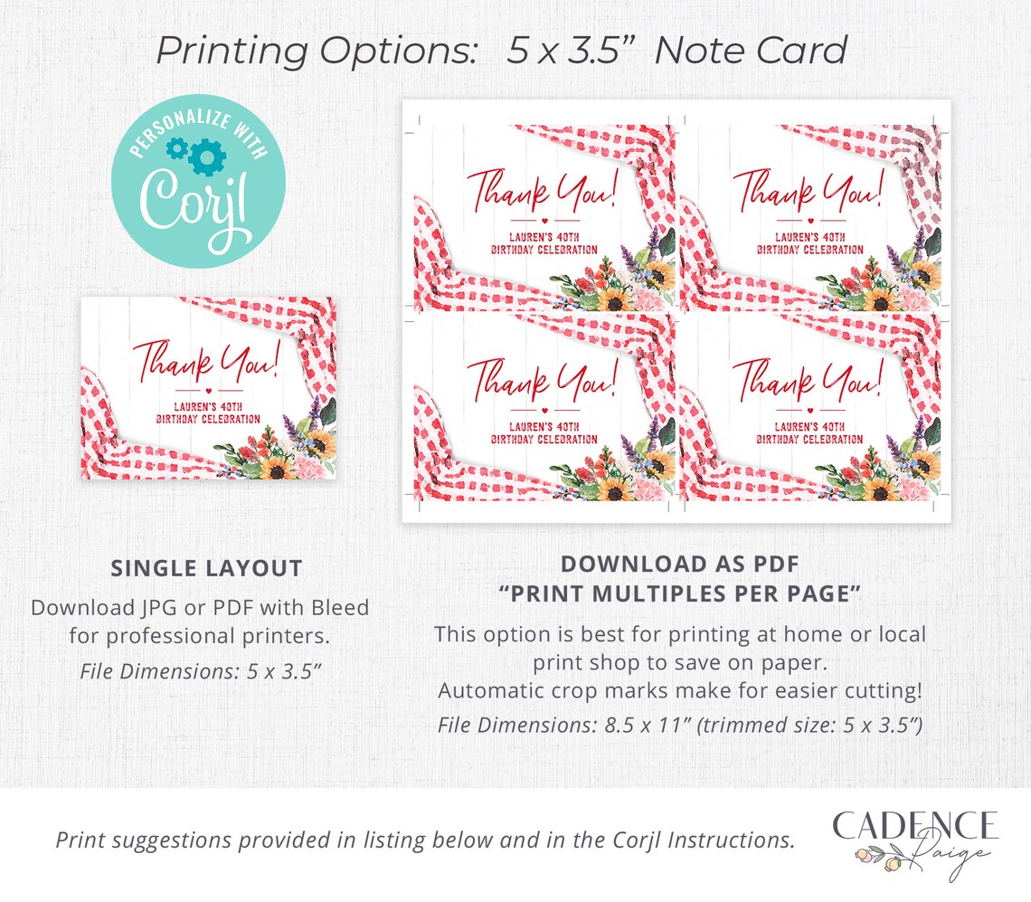 Birthday BBQ Thank You Notes, BBQ Celebration Thank You Notes, Red ...